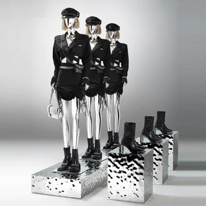 Window Display Matte Black Female Mannequin Full Body Dress Form,half ...