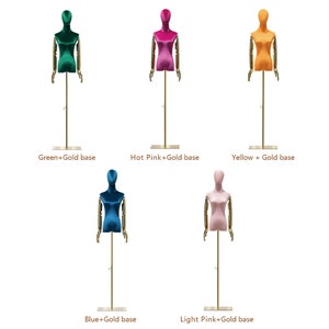 Half Body Velvet Display Mannequin Torso Female,colorful Velvet Dress ...