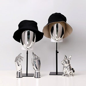 High End Chrome Gold Mannequin Head Display,hat Jewelry Display Head ...