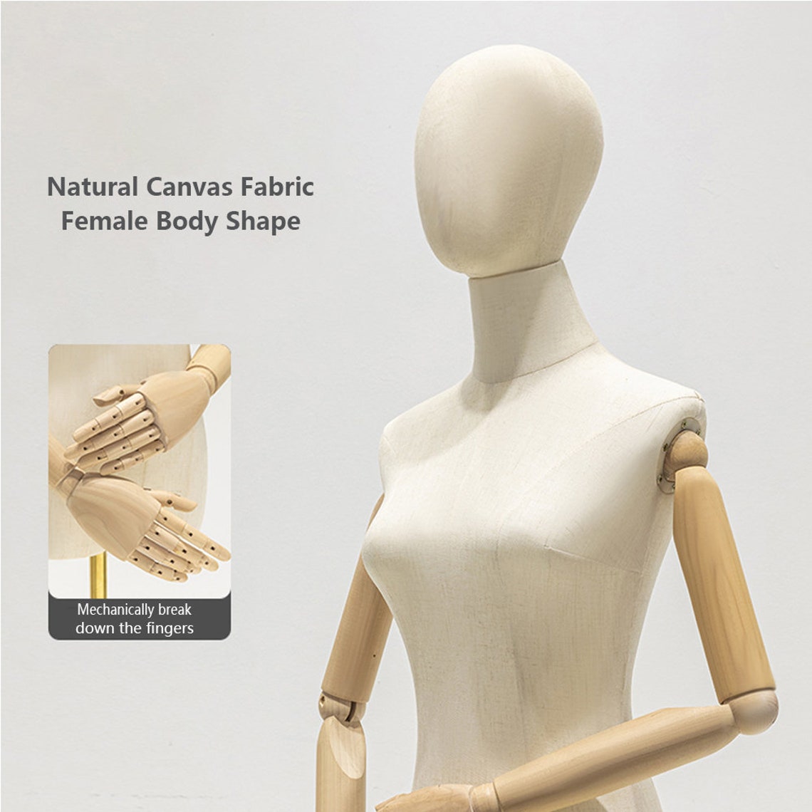 Half Body Female Dress Form Mannequinwomen Natural Canvas - Etsy