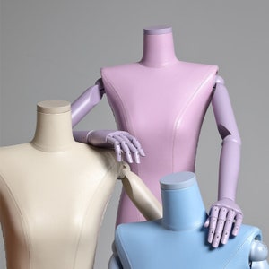 Luxury Female Mannequin Torso Display,colorful Leather Fabric Women ...