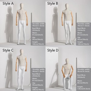Good Quality Adult Male Mannequin Full Body Form,linen Fabric Mannequin ...