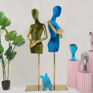 High End Female Torso Mannequin Dress Form,colorful Velvet Mannequin ...
