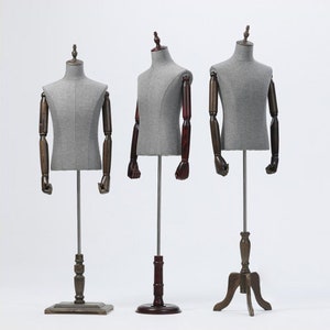Male Half Body Display Dress Form , Fabric Mannequin Torso Dressmaker ...