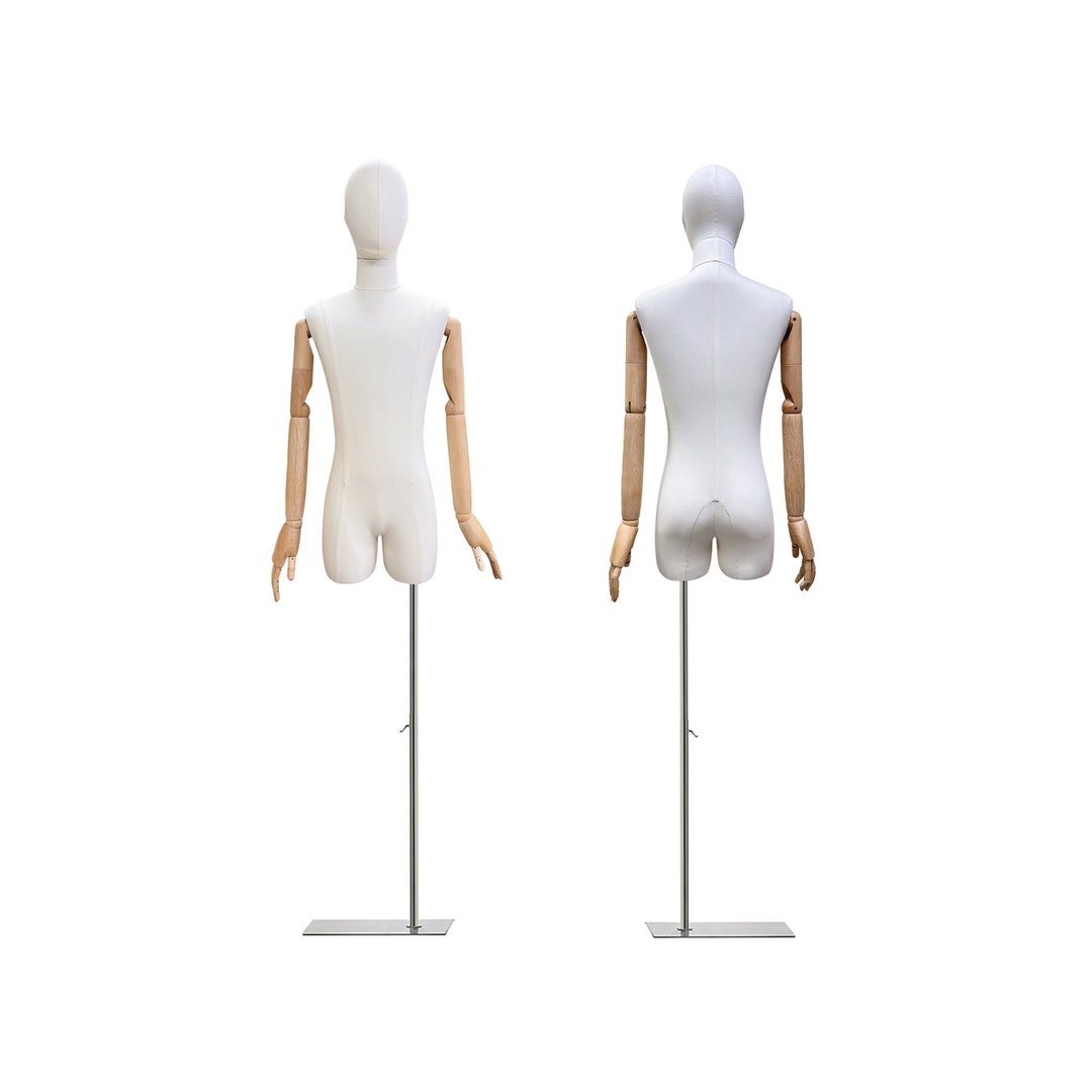 Window Shop Display Half Body Mannequin Torso Male,beige Natural Canvas ...
