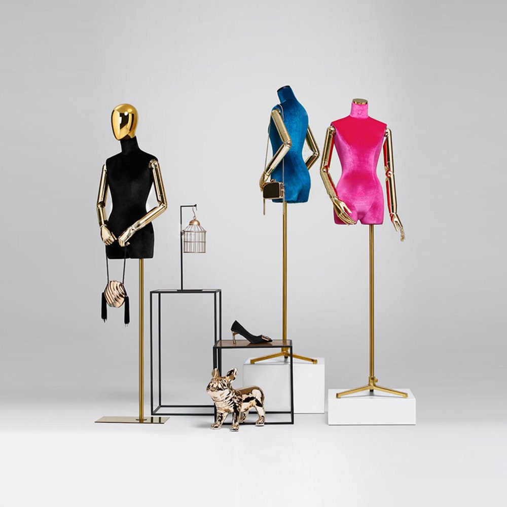 Colorful Velvet Mannequin Torso Dress Formfabric Cover Female - Etsy