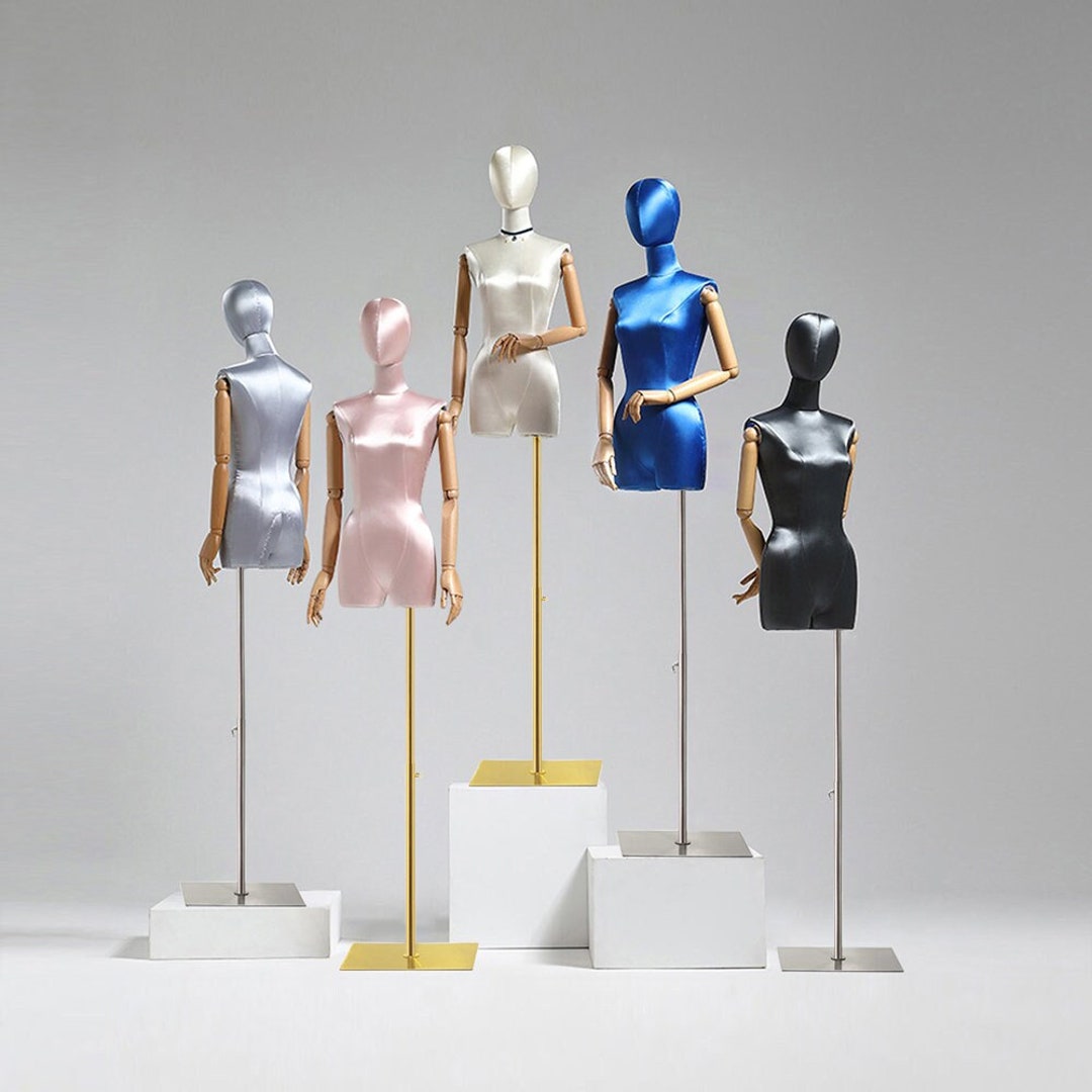 High Quality Female Display Mannequin Torso Stand,colorful Satin Fabric ...