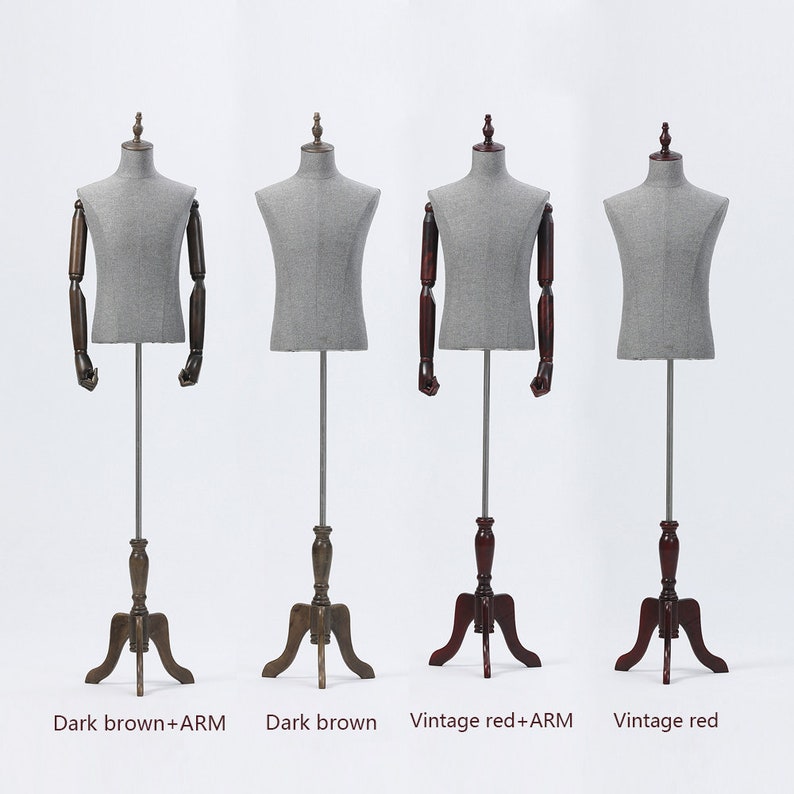 Male Half Body Display Dress Form Fabric Mannequin Torso | Etsy