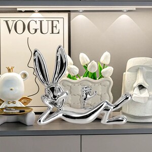 Handcraft Plating Metallic Glossy Rabbit Ornaments Luxury - Etsy