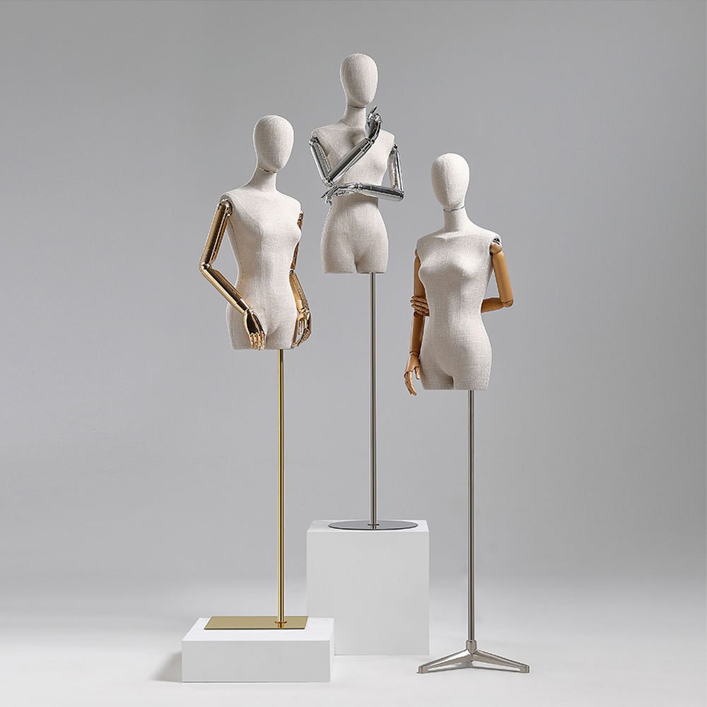 High End Half Body Female Display Dress Formadjustable Linen | Etsy