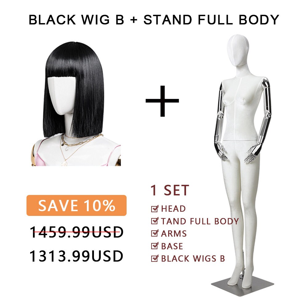 Half Full Body Female Display Dress Form With Wigsstand Sit | Etsy