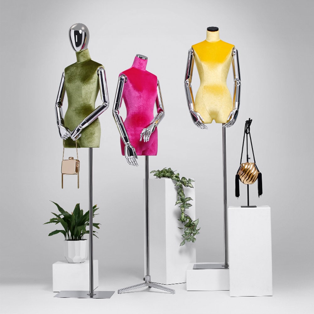 Colorful Velvet Mannequin Torso Dress Formfabric Cover Female - Etsy