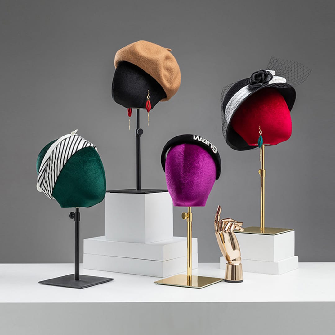 Luxury Color Velvet Mannequin Head for Wigs,female Mannequin Head ...