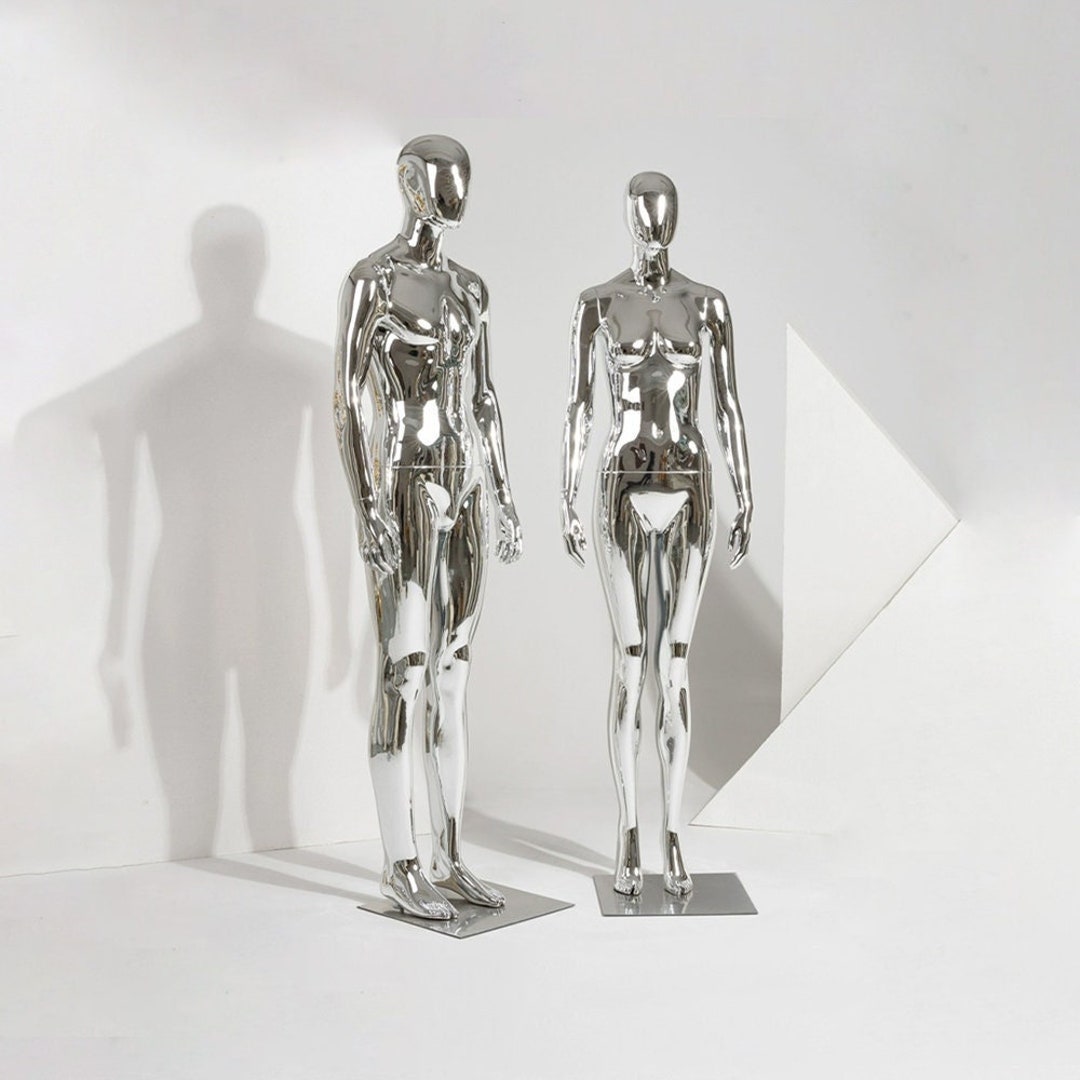 Fashion Mirror Silver Male Teenage Female Business Mannequin Full Body ...