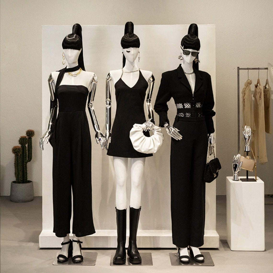 Half Full Body Female Display Dress Form With Wigsstand Sit | Etsy