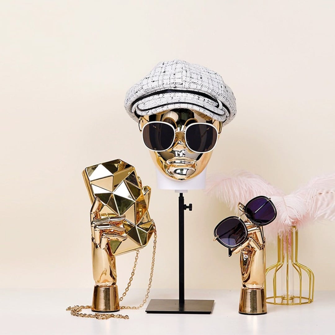 Luxury Female Silver Gold Mannequin Head Stand,jewelry Display Head ...