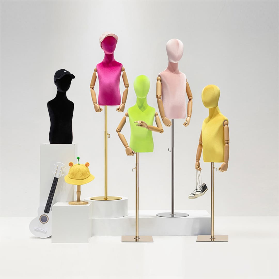 Half Body Unisex Kid Torso Mannequin Display Dress Form,child Colorful ...