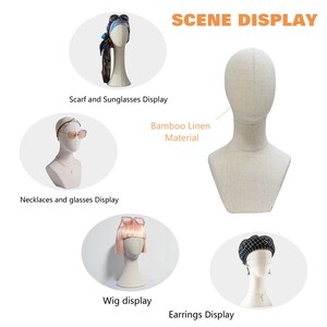 Fully Pinnable Mannequin Head Standprinted Fabric Mannequin - Etsy