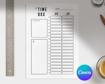 Timebox Planner Daily Planner Daily Schedule Agile Planner - Etsy