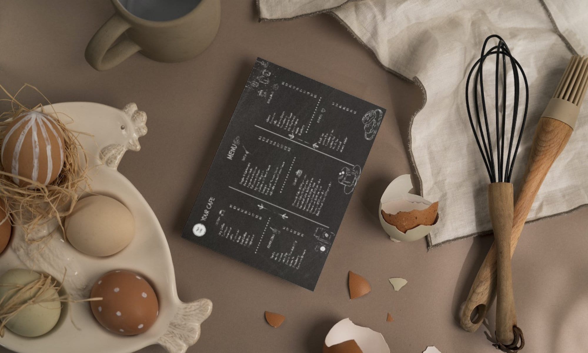 Chalkboard Theme Cafe Menu, Editable Canva Menu Template for Restaurant ...