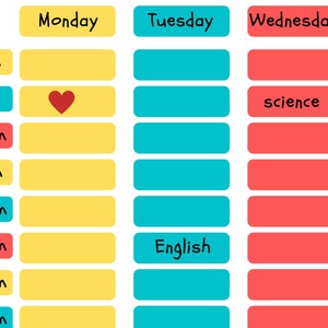 Canva Class Schedule Template - Etsy