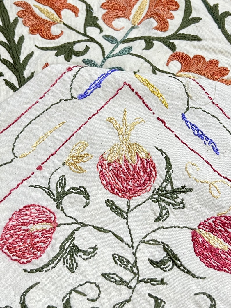 Classic Suzani Throw With Pomegranate Design Suzani Textile - Etsy