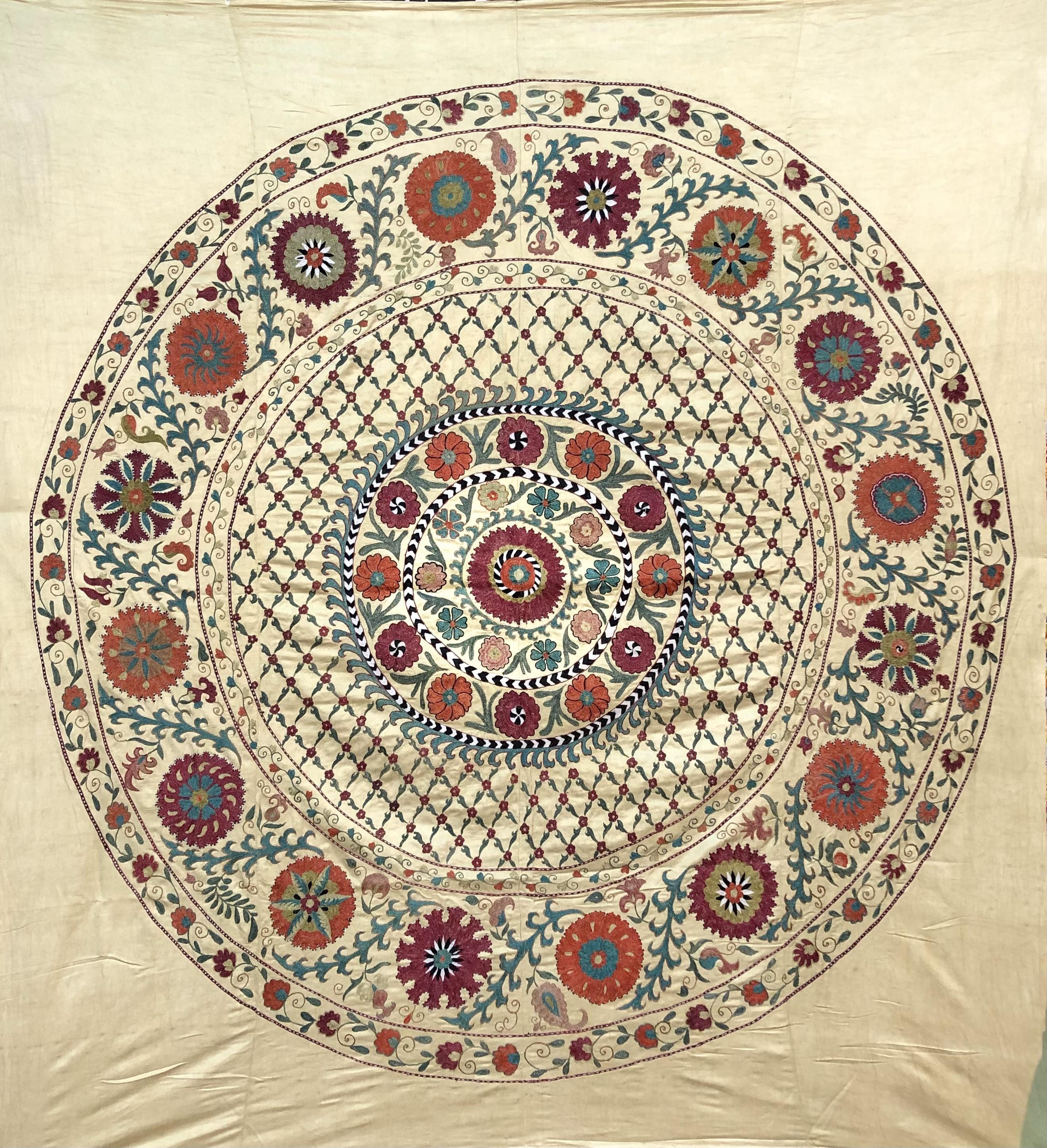 Big Size Suzani Hand Made Suzani Textile Silk Suzani - Etsy