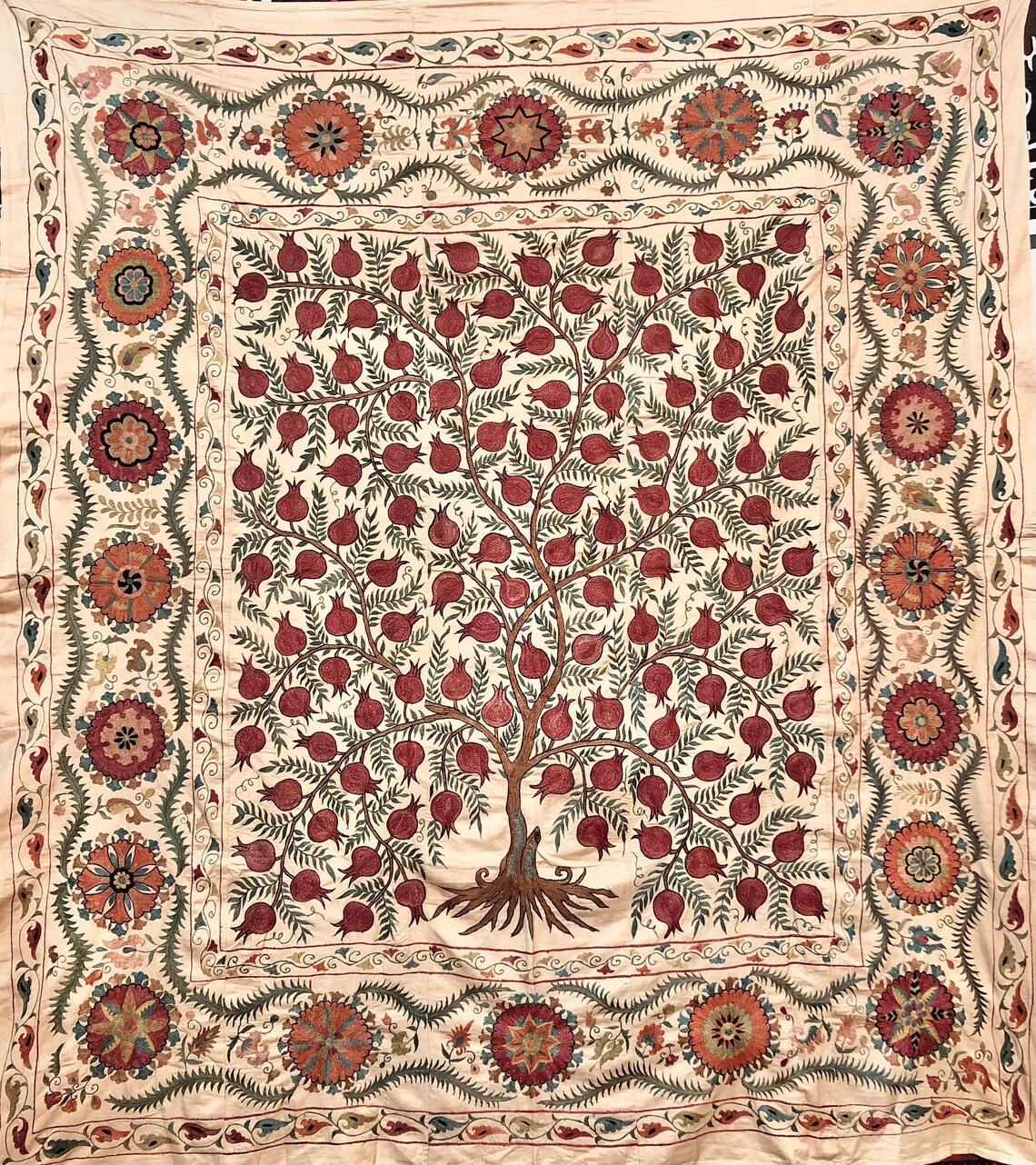 Big Size Suzani Hand Made Suzani Textile Silk Suzani - Etsy