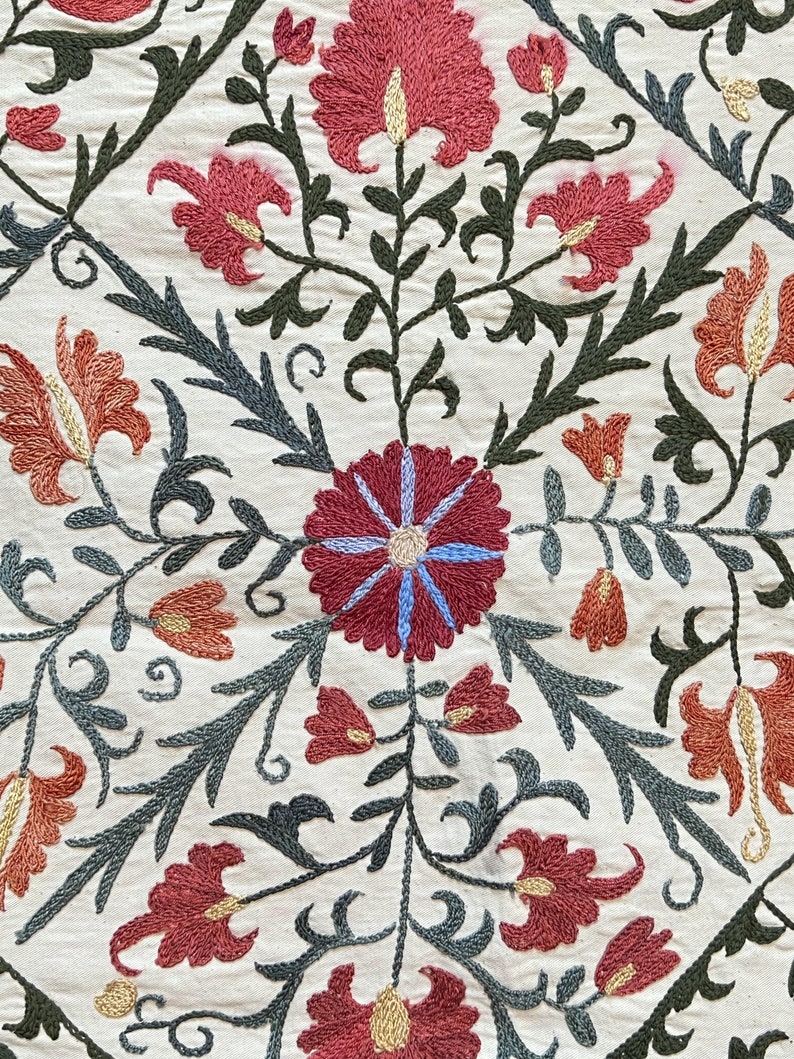 Classic Suzani Throw With Pomegranate Design Suzani Textile - Etsy