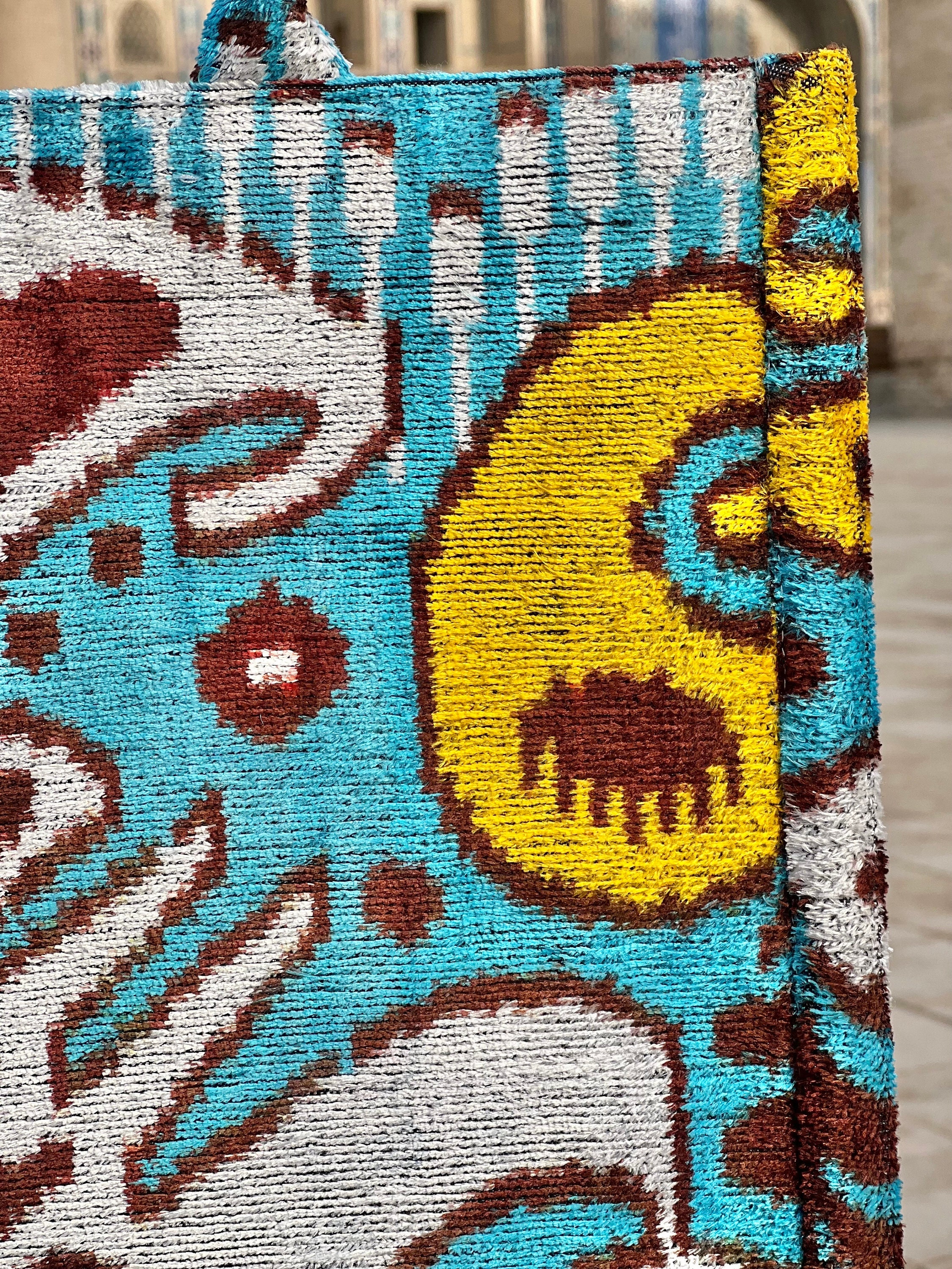 Silk Velvet Tote Bag, Silk Velvet Ikat Tote Bag, Tote Bag, Fashion Bags ...