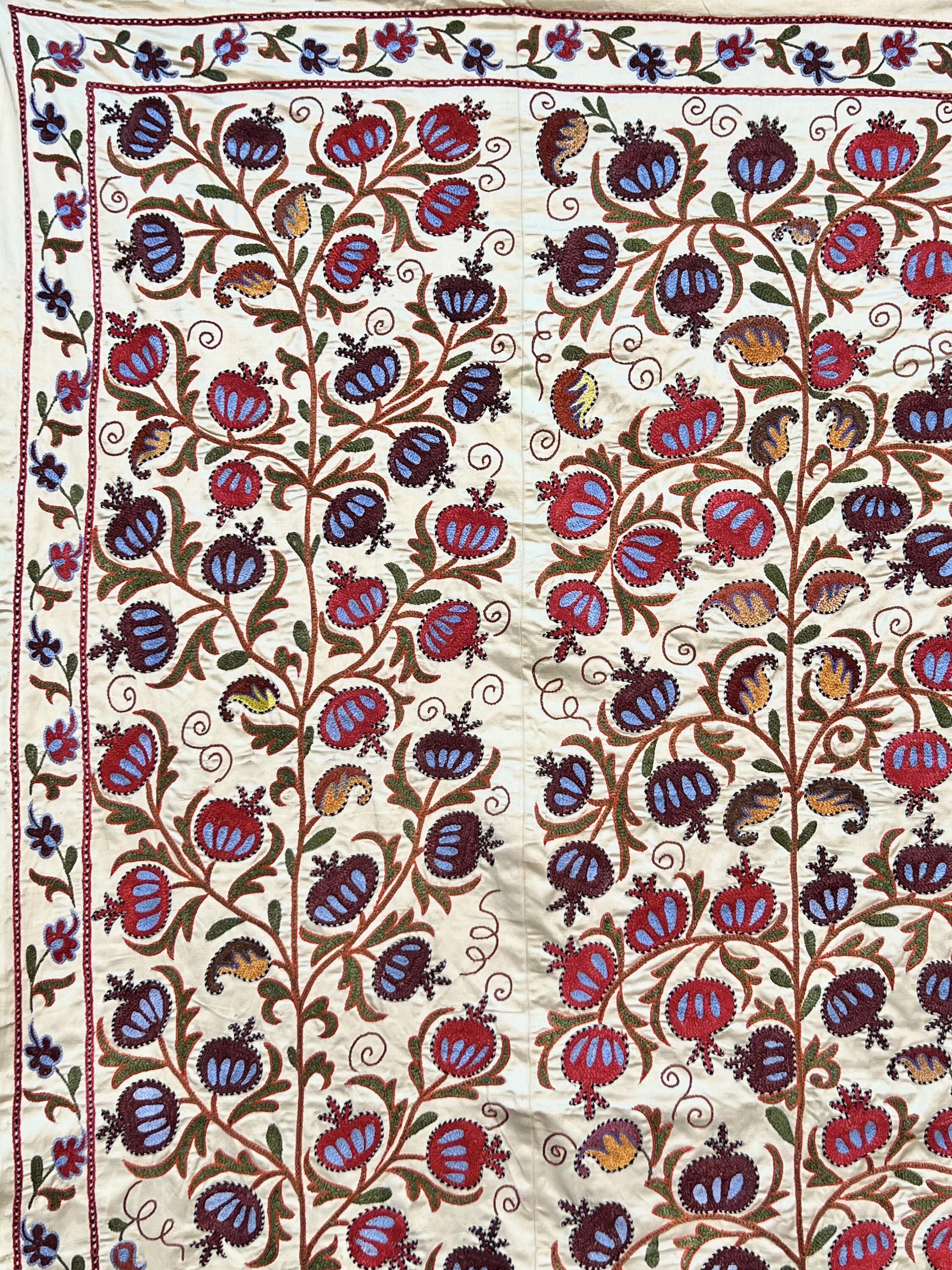 Uzbek Suzani Throw With Tree of Life Design Suzani Textile - Etsy