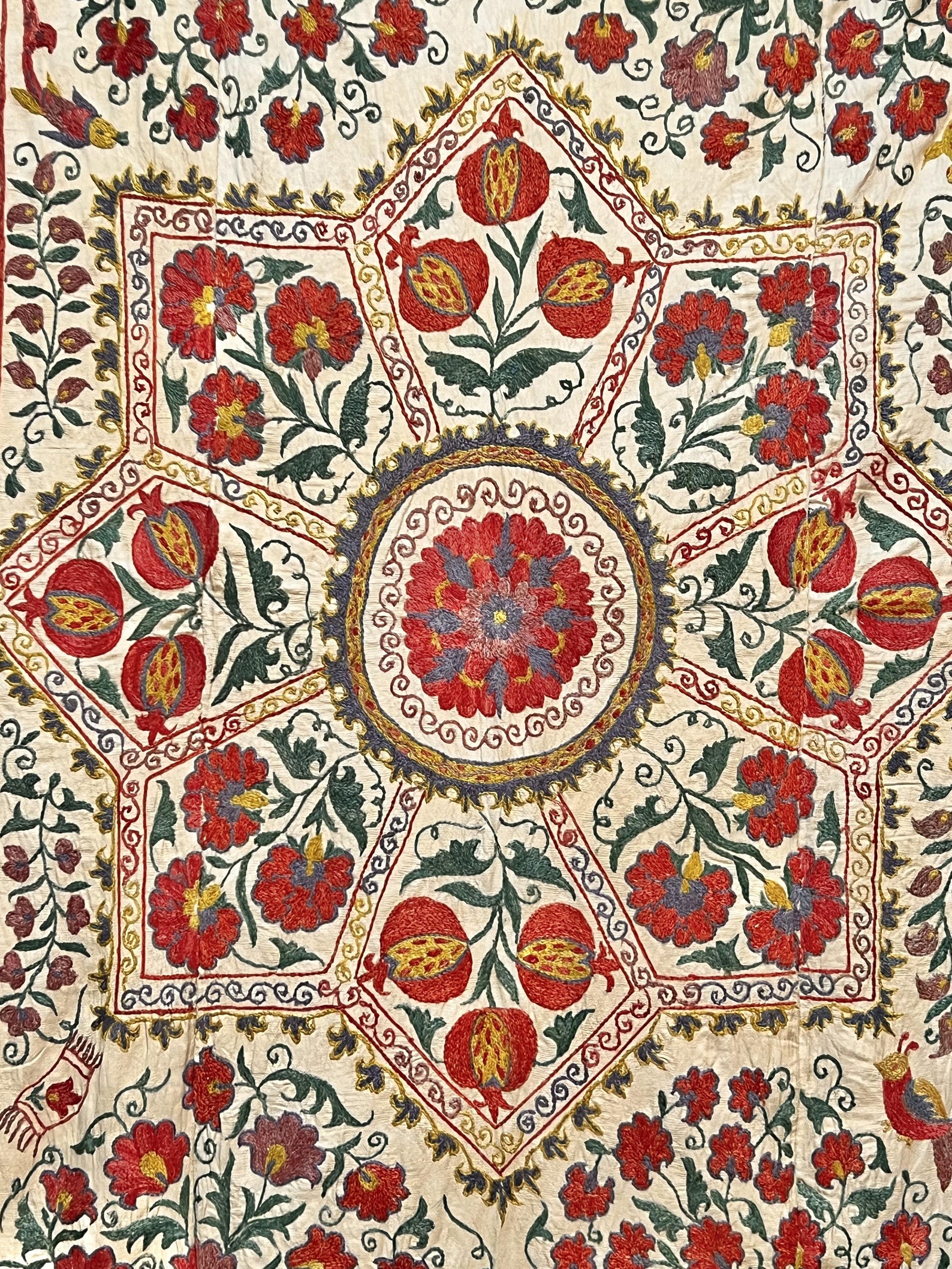 Silk Suzani Throw With Tree of Life Design Suzani Textile - Etsy