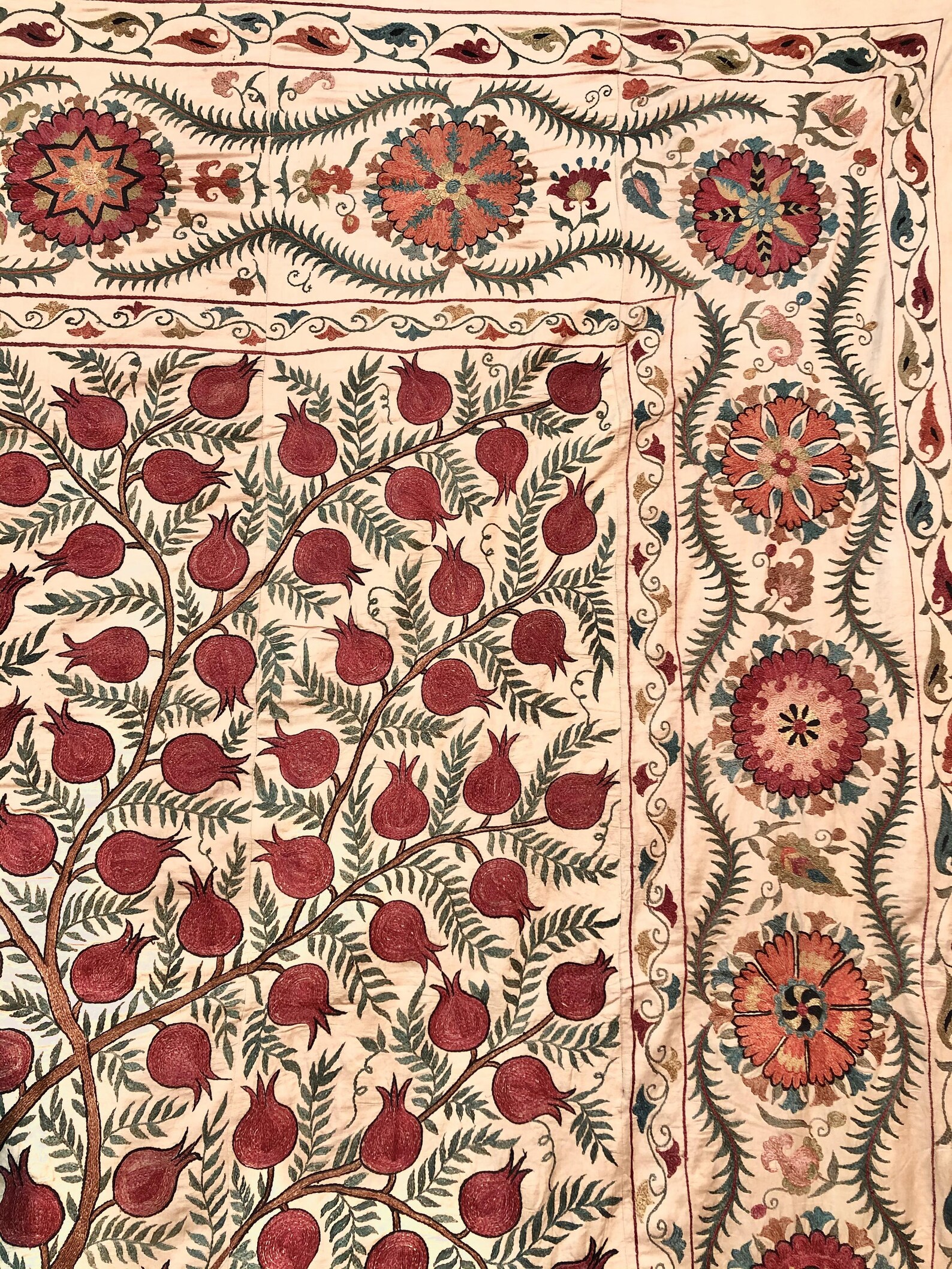 Big Size Suzani Hand Made Suzani Textile Silk Suzani - Etsy