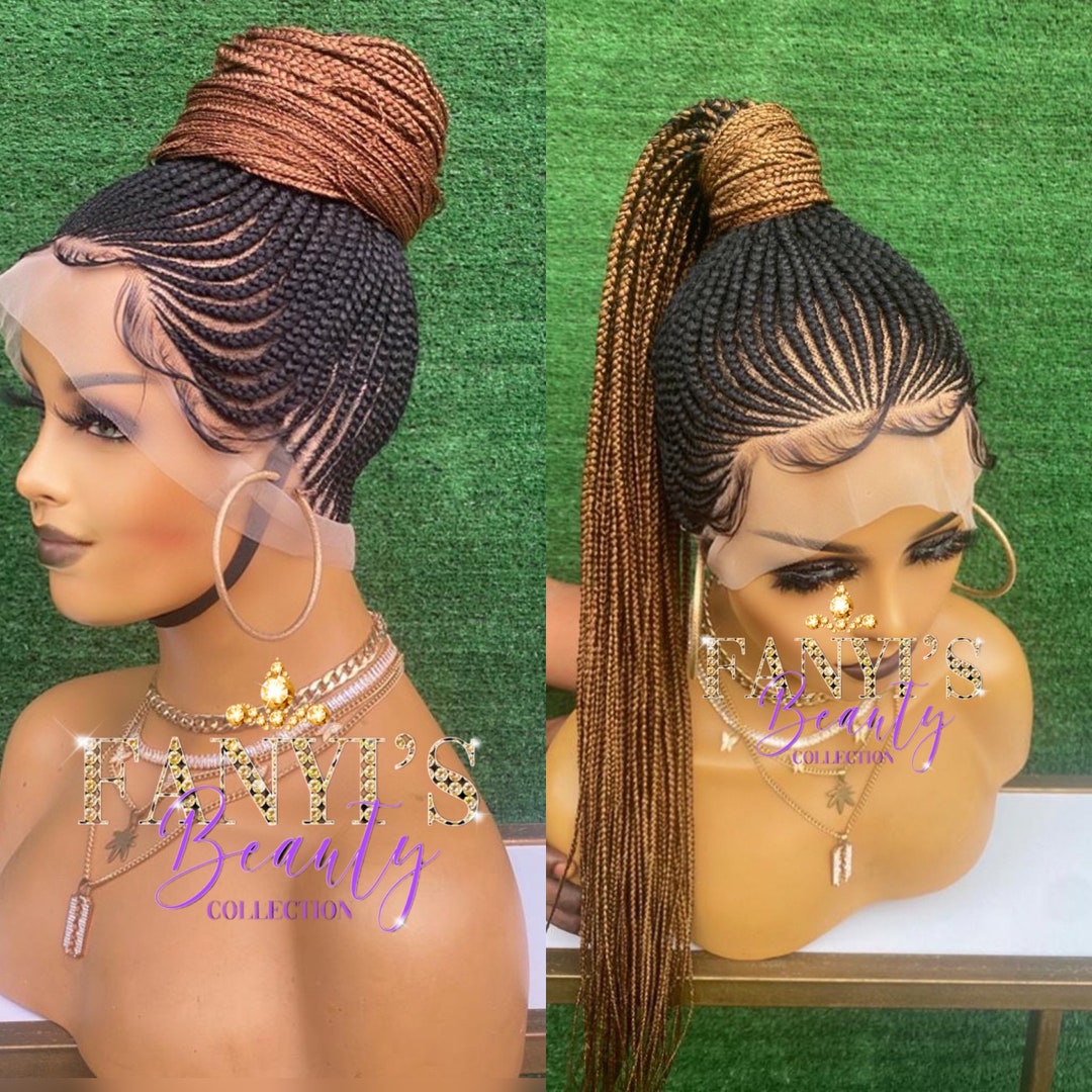 Full Lace Conrow Wig READY TO SHIP Box Braid Wig - Etsy