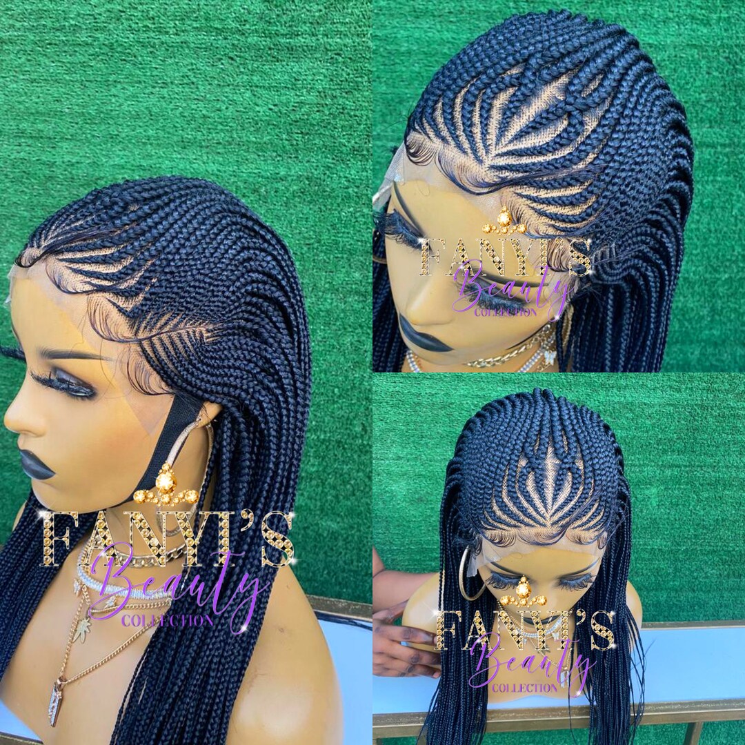 Ready to Ship Braided Wig, Conrow Wigs, Box Braid Wig, Free Shipping ...