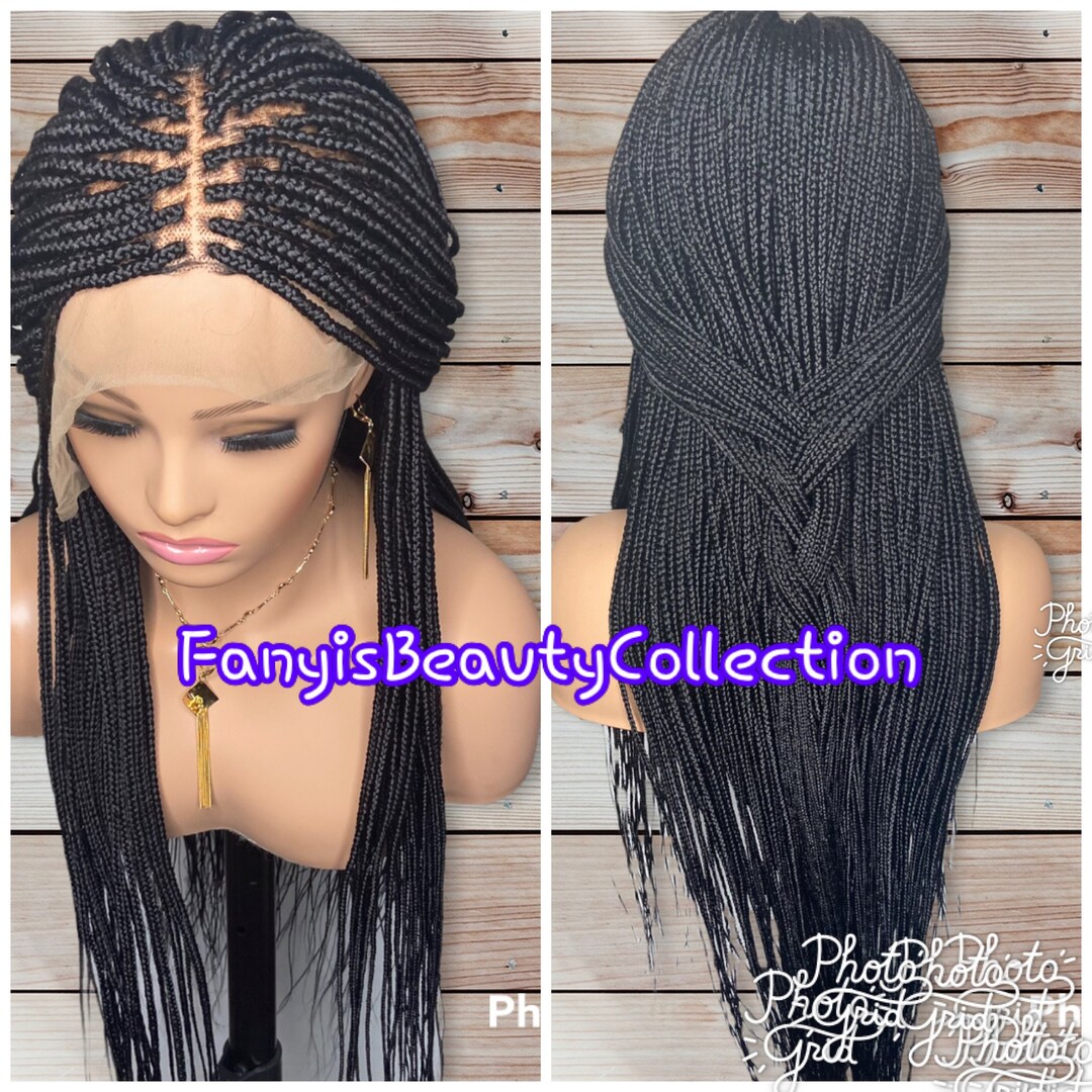Pre Order Braided Wigs 13by4 Lace Frontal Braided Wig, Box Braid Wig ...