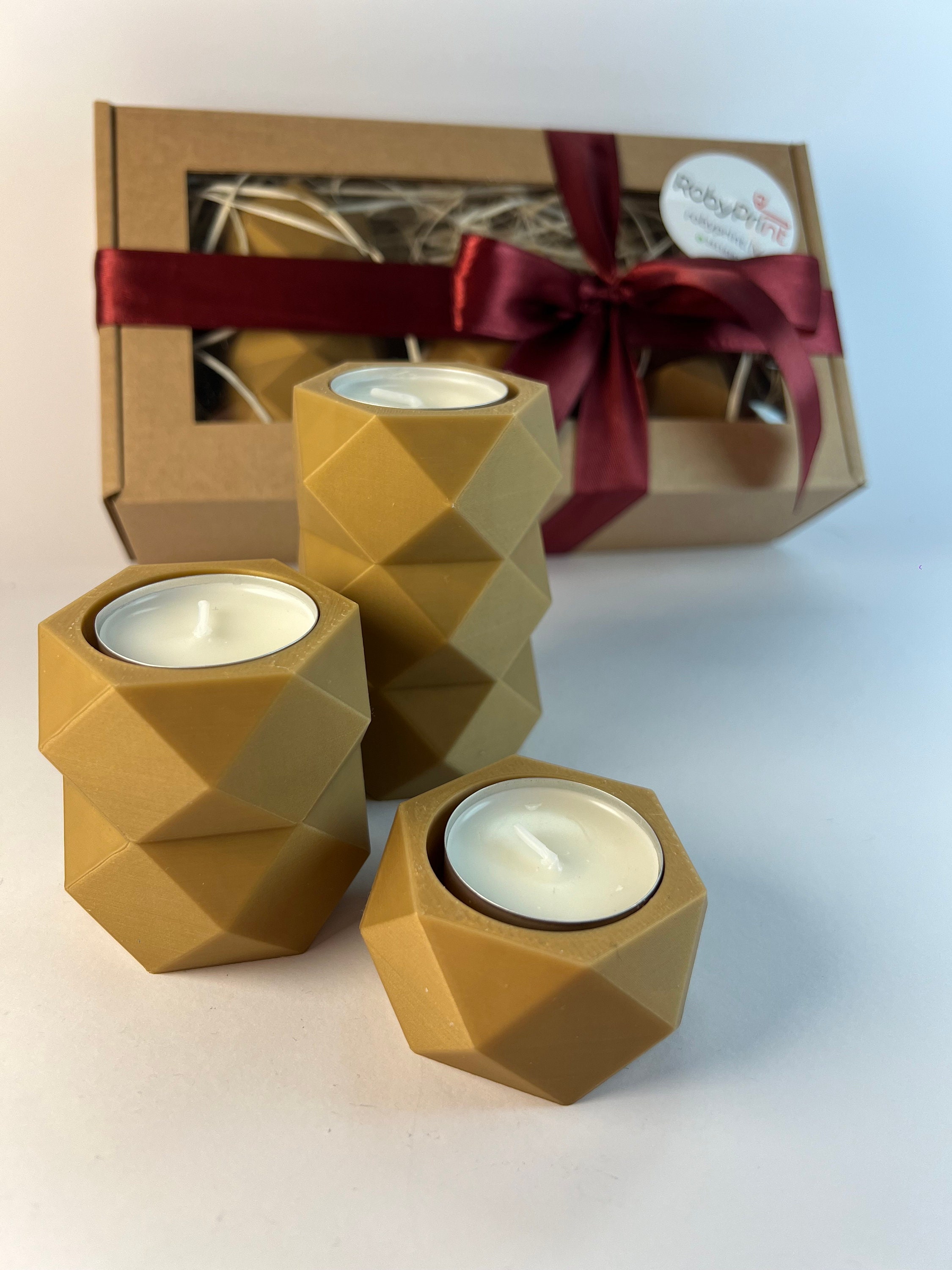 3D Printed Candle Holder, Multiple Colors, Three Sizes for Tea Candles ...