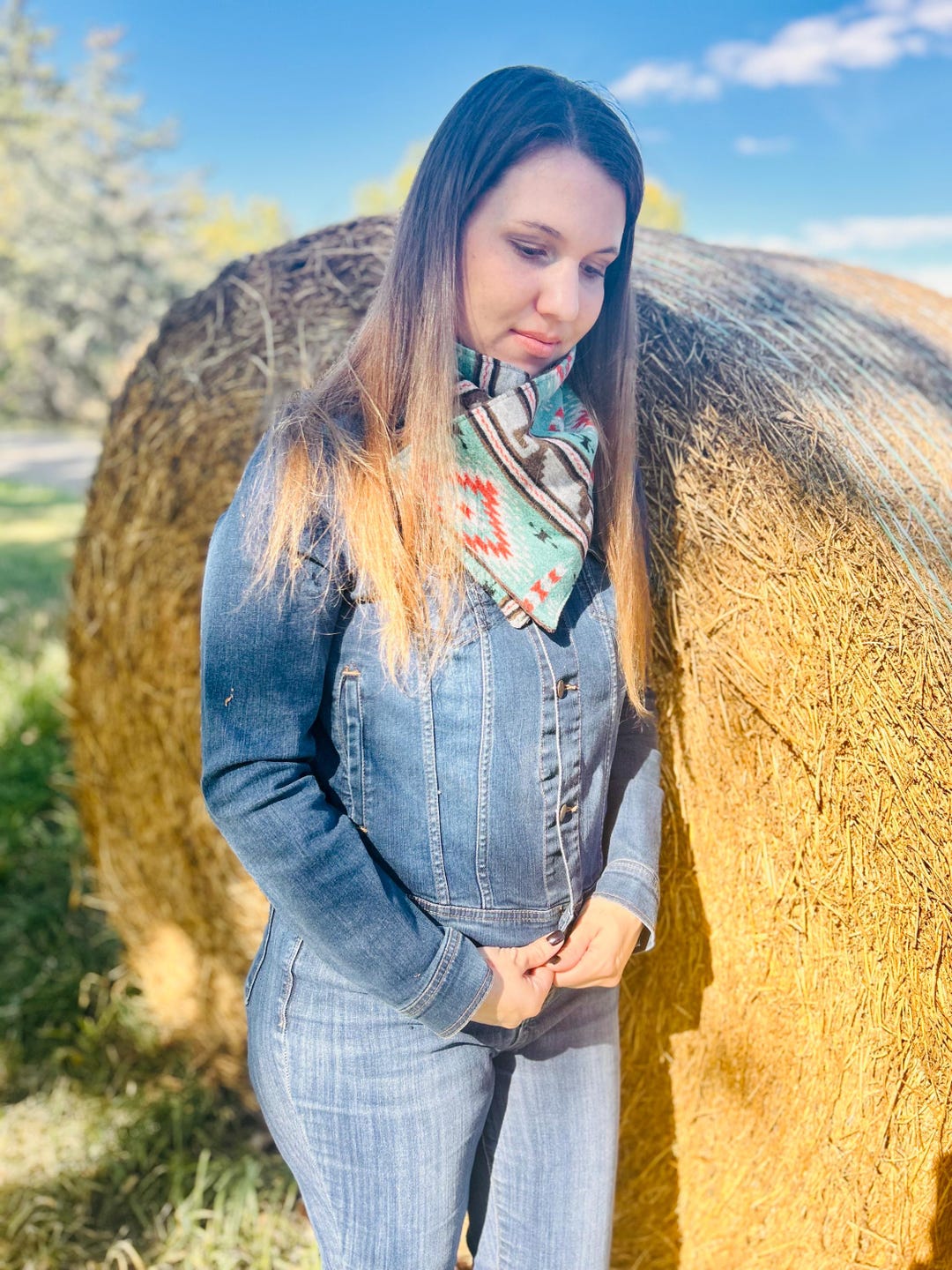 Western Neck Cowl Cowboy Cowl Buckaroo Cowl Wool Cowl Neck Cowl Western ...