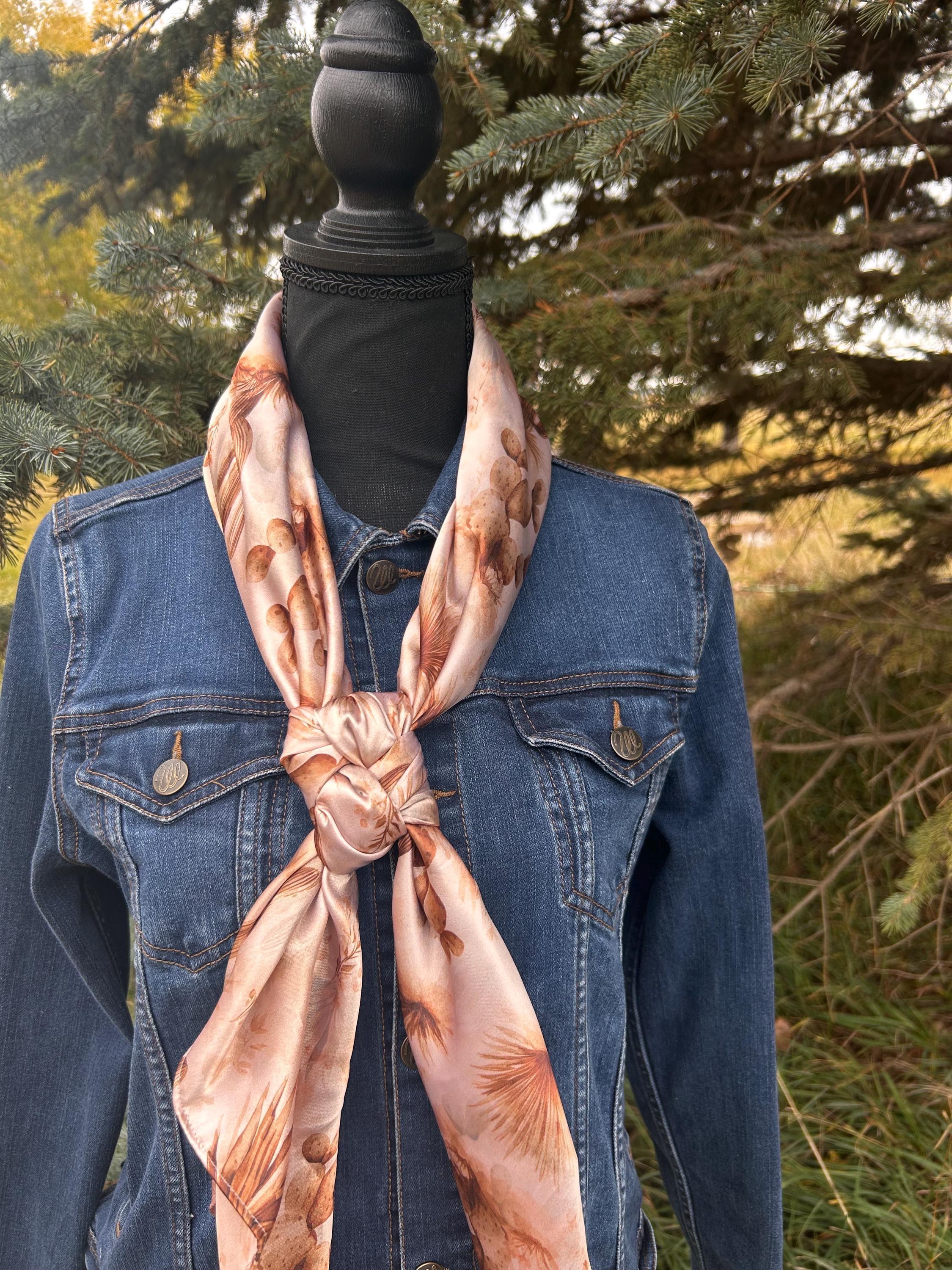 Western Wild Rag Satin Scarf Cowboy Bandana Accessory Style Desert ...