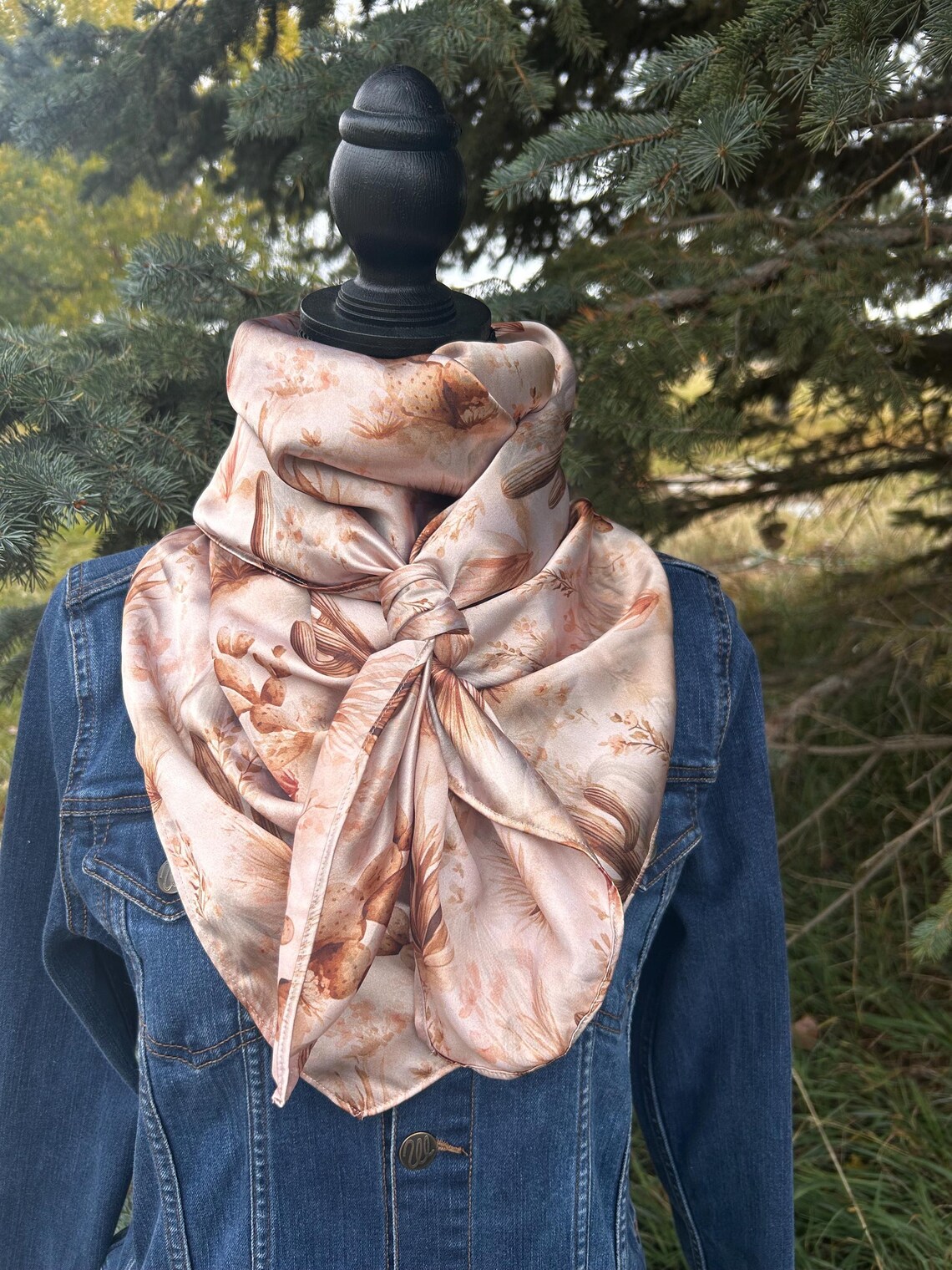 Western Wild Rag Satin Scarf Cowboy Bandana Accessory Style Desert ...