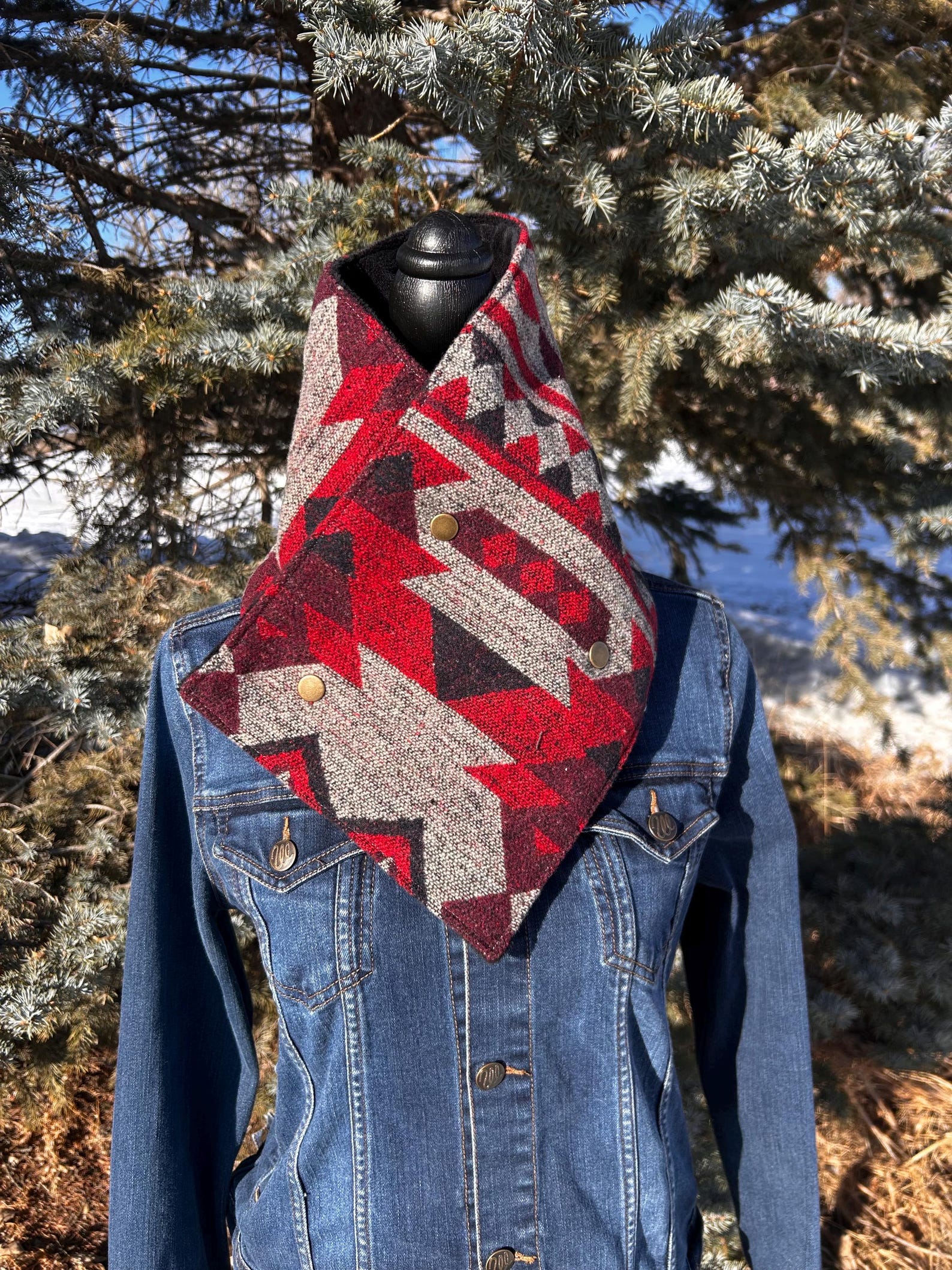 Western Neck Cowl - Cowboy Cowl - Buckaroo Cowl - Wool Cowl - Neck Cowl ...