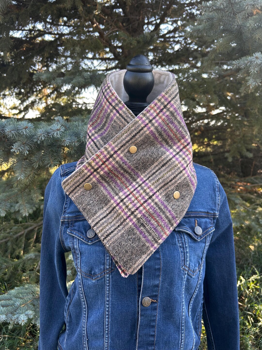 Western Neck Cowl - Cowboy Cowl - Buckaroo Cowl - Wool Cowl - Neck Cowl ...