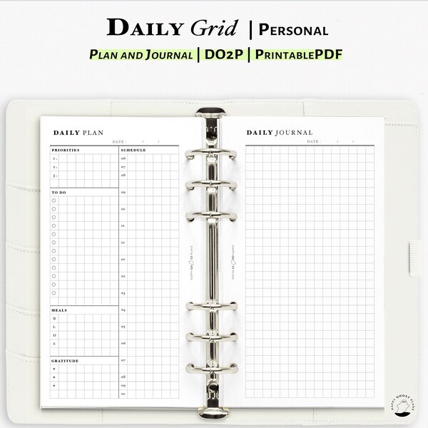 Daily Planner and Journal, Printable Insert for Happy Planner Classic ...