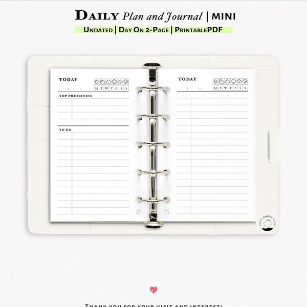 Habit Tracker Printable Mini Size Planner Insert Routine Planner ...