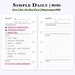 One Page Daily Planner Printable Mini Size Undated Daily - Etsy