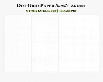 Dot Grid Paper Templates Printable 5x5 5 Dots per Inch - Etsy