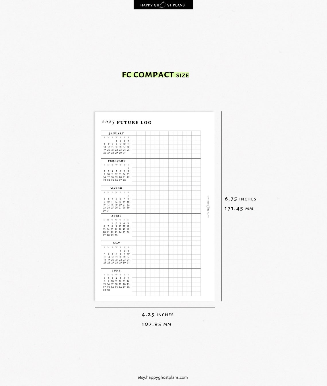 2025 Future Logs, Printable 2025 Yearly Planner for Fc-compact Planner ...