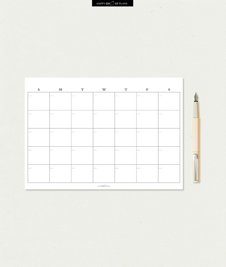 Monthly Planner Fillable A4 US Letter Month on 1 Page - Etsy