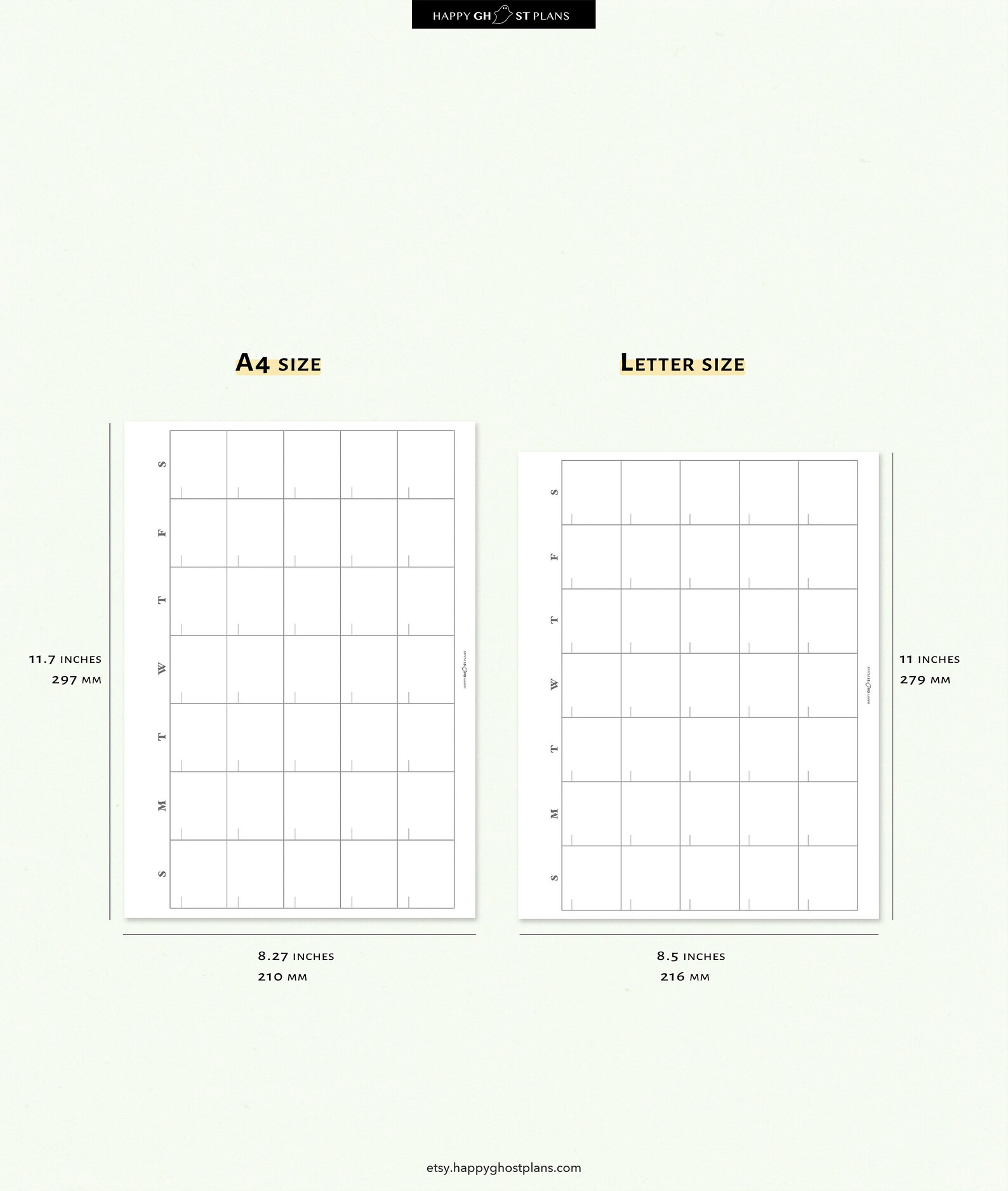 Monthly Planner Fillable A4 US Letter Horizontal and - Etsy
