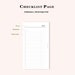 Checklist Template Printable Personal Ring Inserts To-do - Etsy